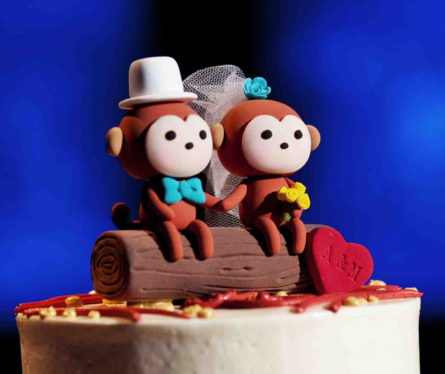 Monkey Cake Topper Wedding